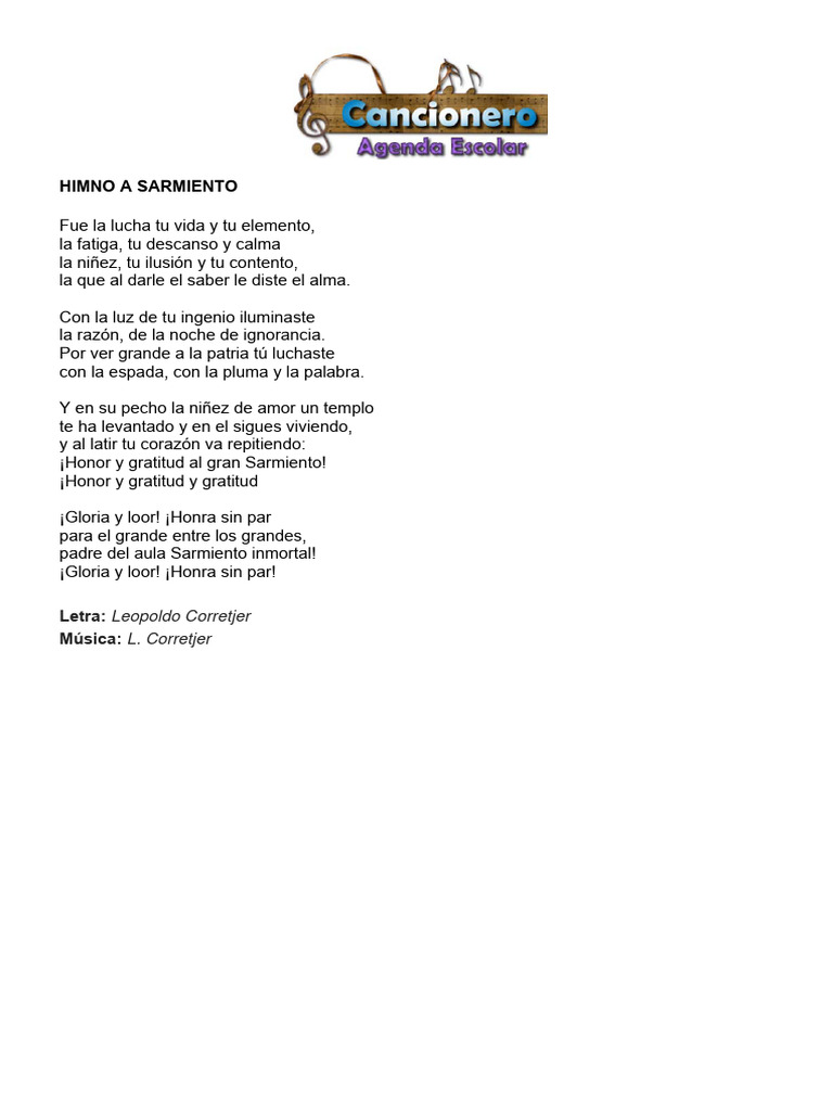 Himno A Sarmiento | PDF