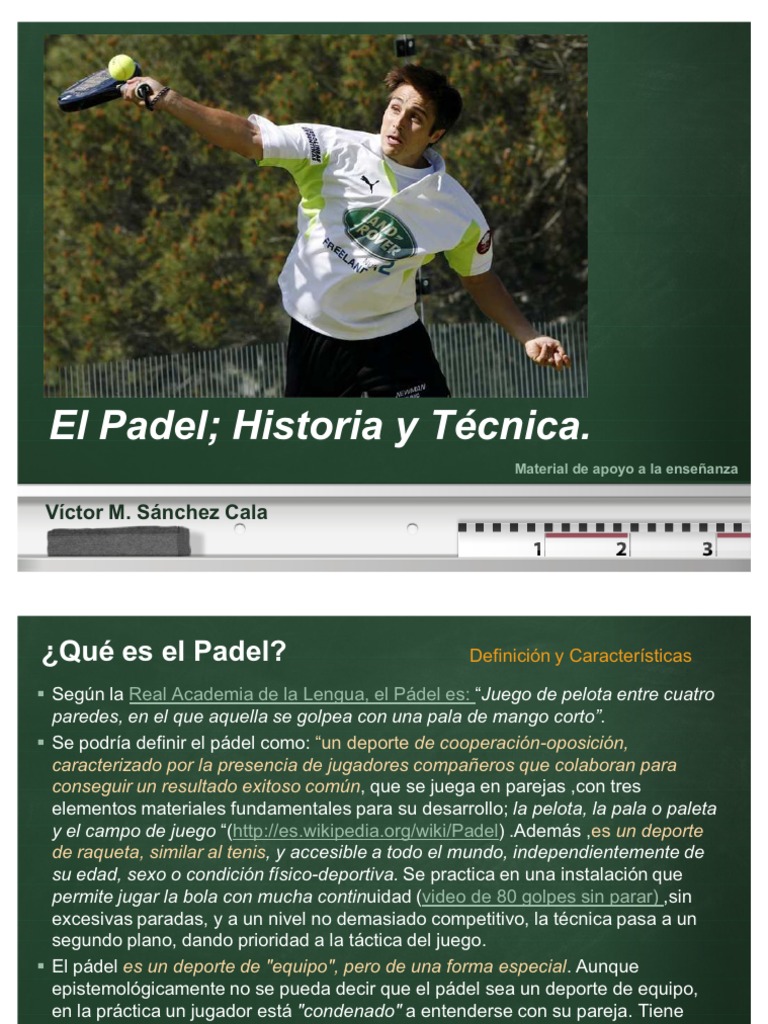 Historia y técnicas del pádel | PDF