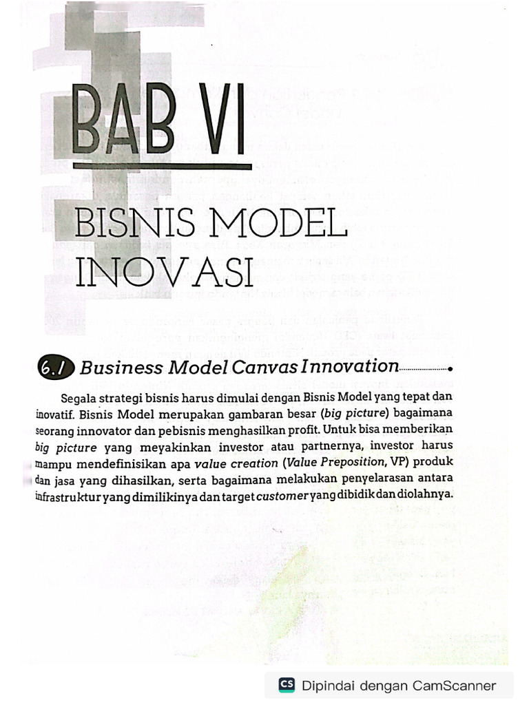 Bab 6 Manajemen Inovasi - BISNIS MODEL INOVASI | PDF