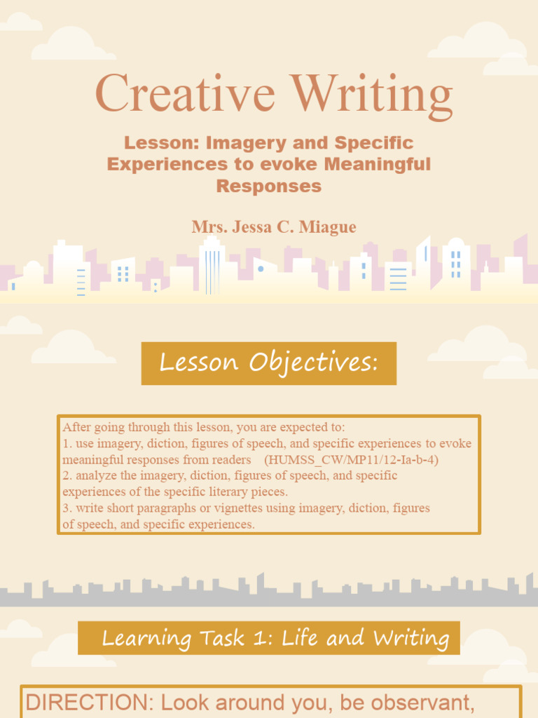 Sensory Imagery in Creative Writing | PDF