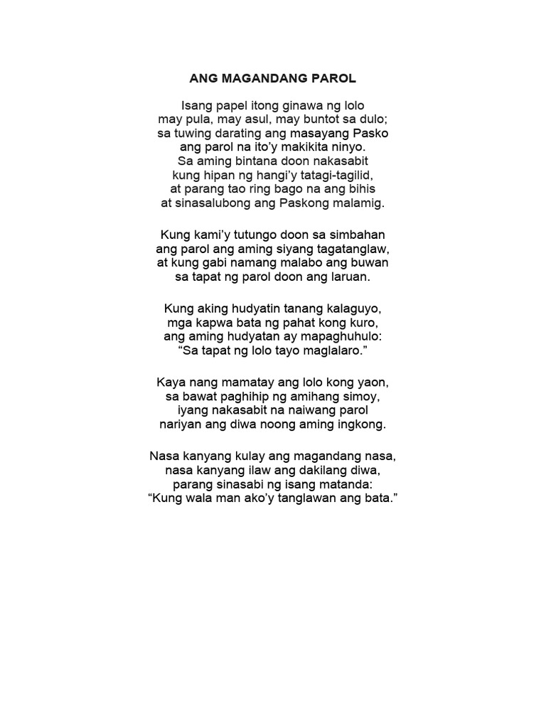 PANITIKANG-FILIPINO-PROJECT | PDF