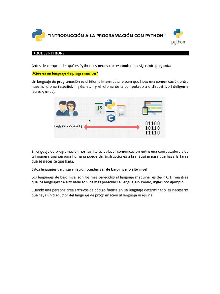 Introducción A Python | PDF
