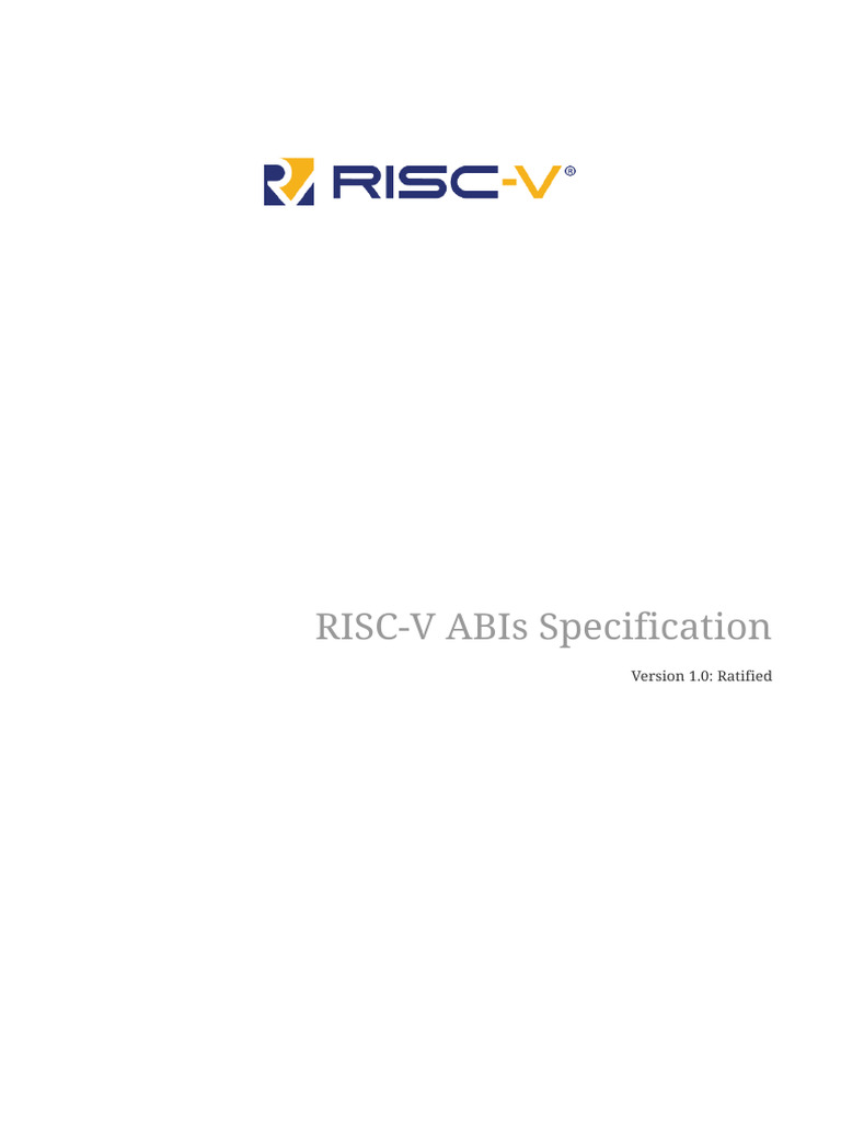 RISC-V ABI Guide for Developers | PDF
