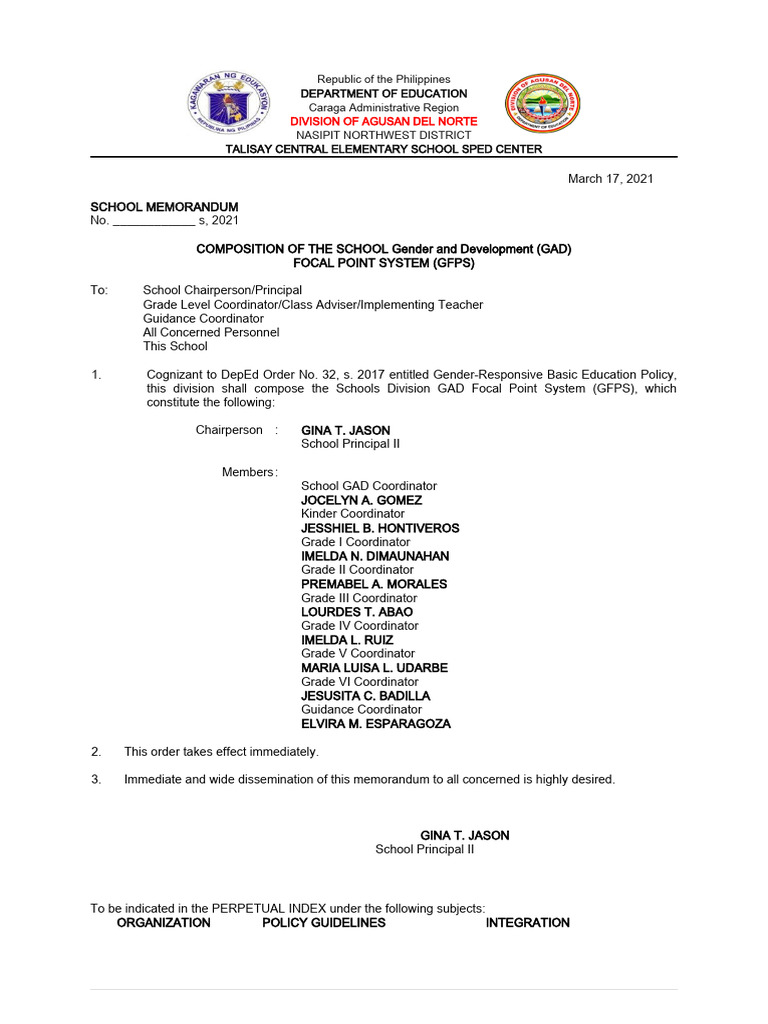 SCHOOL GFPS Composition | PDF