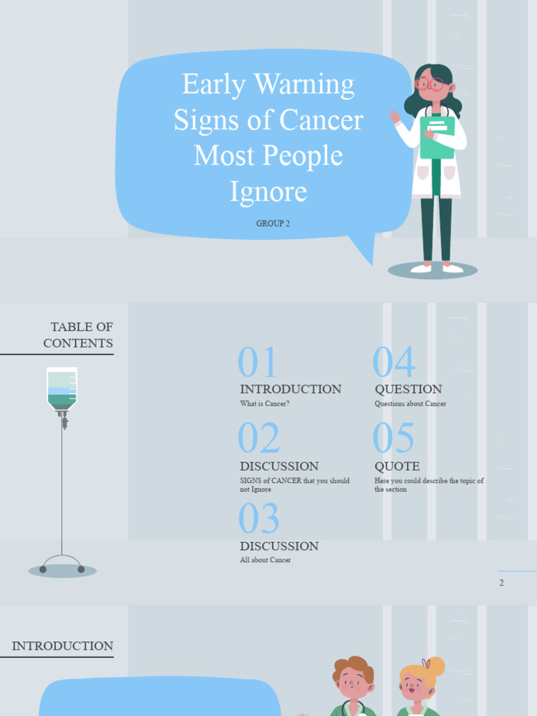 Early Warning Signs of Cancer Most People Ignore (MAPEH) | PDF