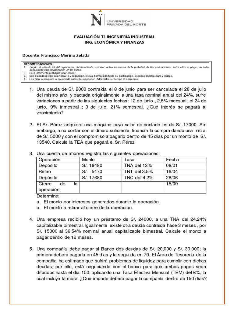 Examen T1 Ingeco - 2023 02 | PDF