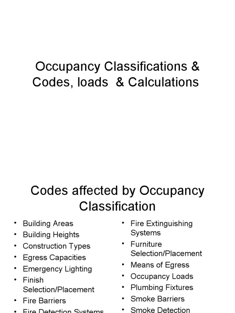 Lecture #2 - Occupancy | PDF | Aisle