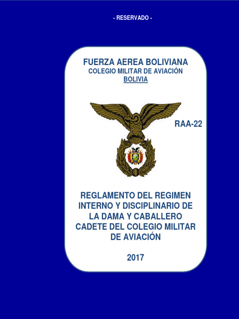 Raa 22 Regimen Interno Colmilav 2017 | PDF | El embarazo | Ciencia militar