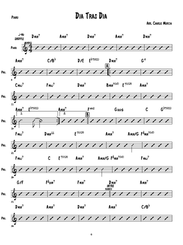 Dia Tras Dia - Piano | PDF