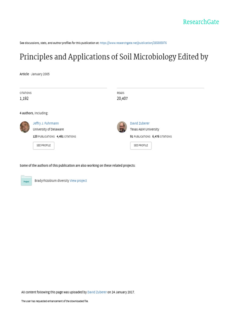 Principles and Applications of Soil Microbiology E | PDF | Soil | Bacteria