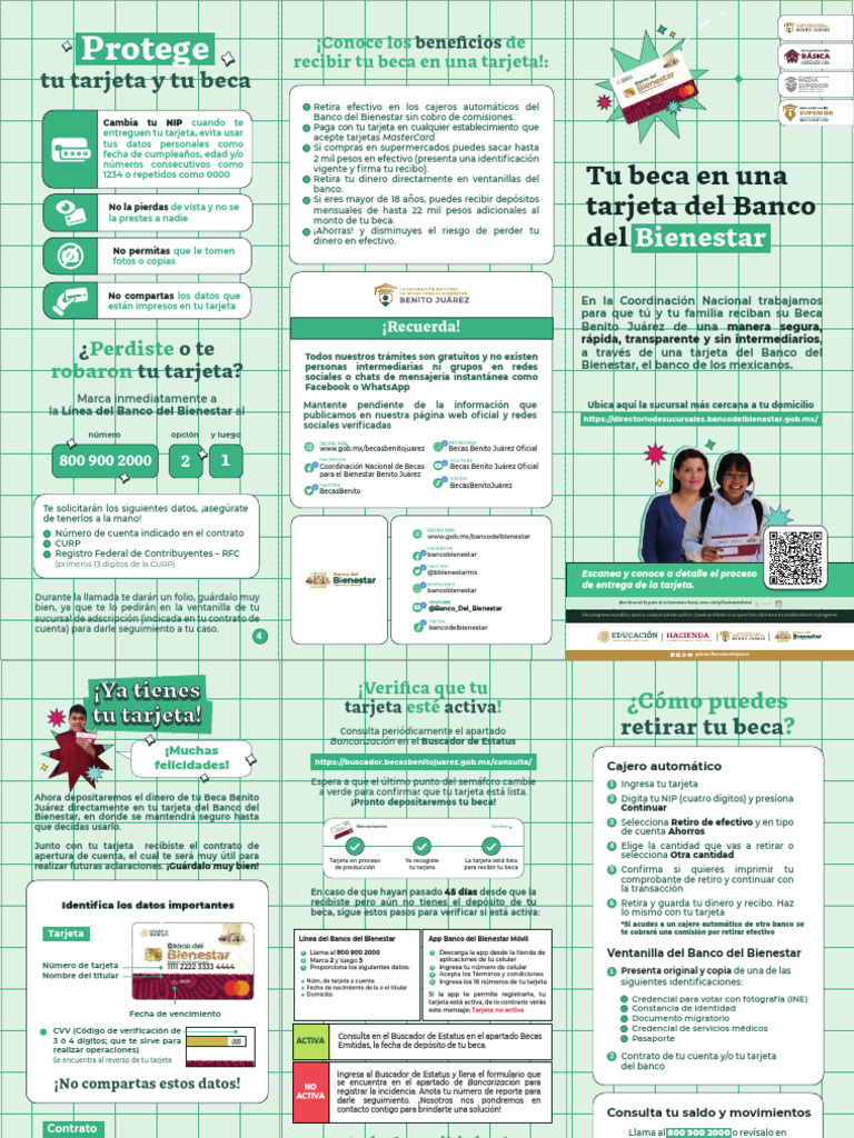 Tri Ptico Tarjeta Banco Del Bienestar | PDF