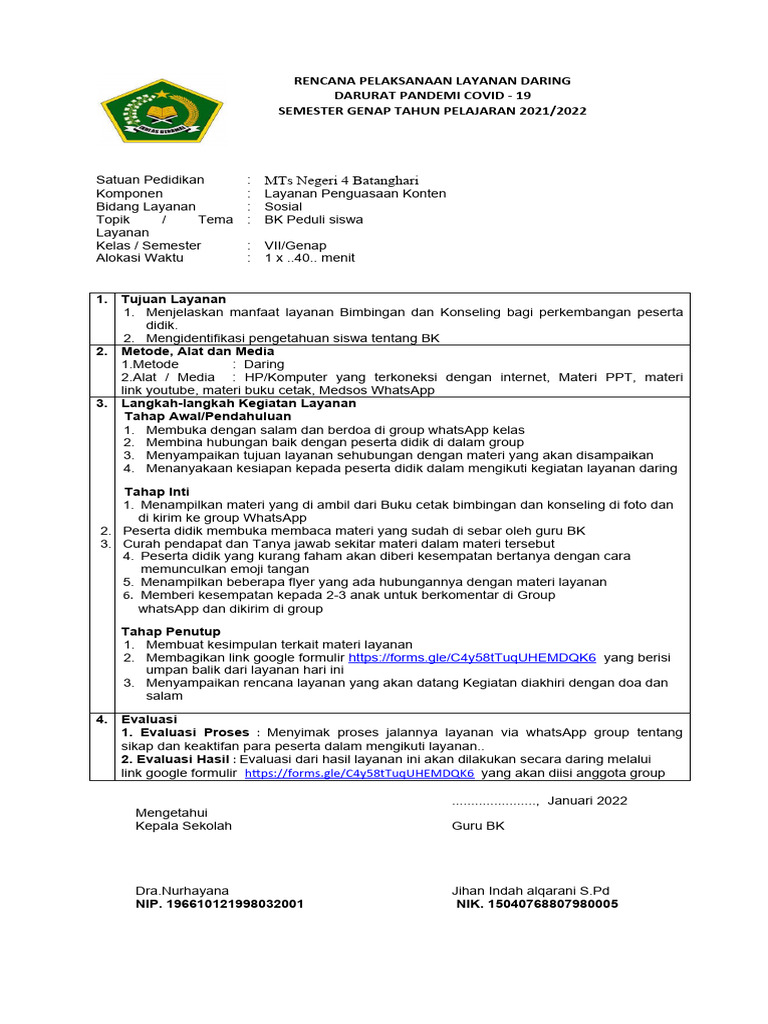 RPL 7 Dan Materi - BK Peduli Siswa | PDF | Karier & Perkembangan | Ilmu Sosial