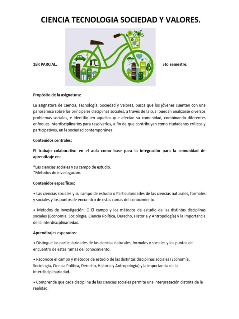 CIENCIA TECNOLOGIA SOCIEDAD Y VALORES Hoja de Carpeta de Evidencia | PDF