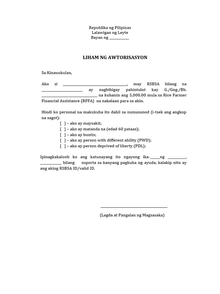 Authorization Letter | PDF