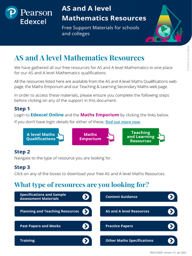 Pearson Edexcel A Level Maths Free Support | PDF | Mathematics