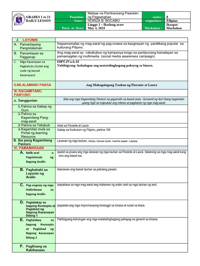 LINGGO 1 (Day 3) | PDF LINGGO 1 (Day 3) | PDF