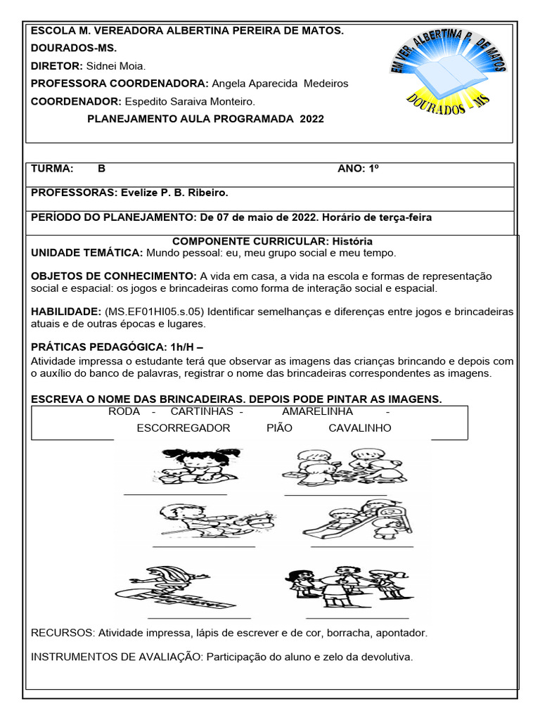 Aula Programada de História 07-05-2022 1º Ano | PDF