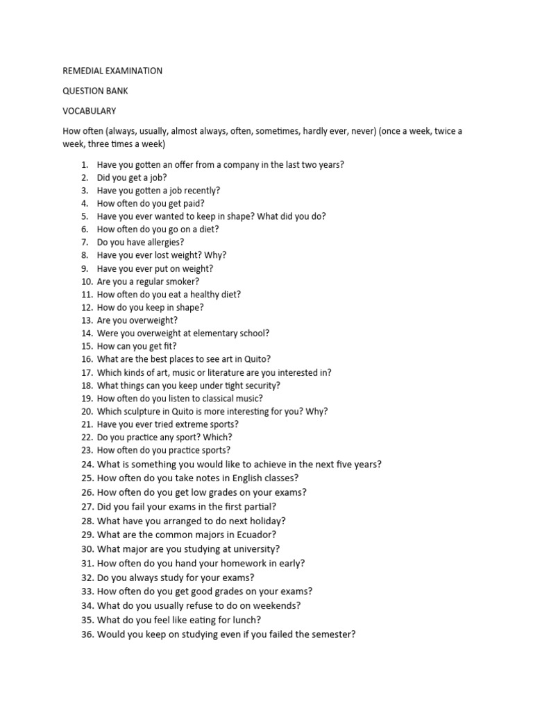 Remedial Examination | PDF