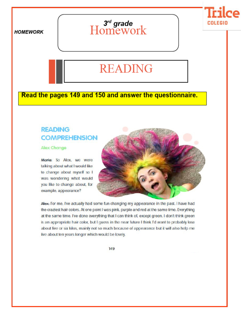 3rd Grade - Homework - Week 5 | PDF