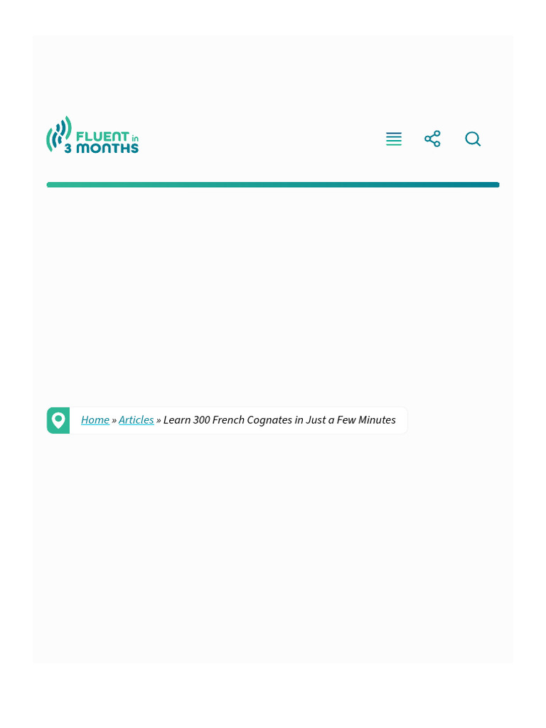 300 French Cognates to Learn Quickly | PDF | Language Arts & Discipline
