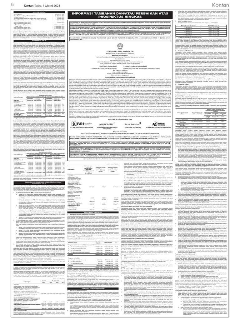 Prospektus Penawaran Umum Saham 2023 | PDF