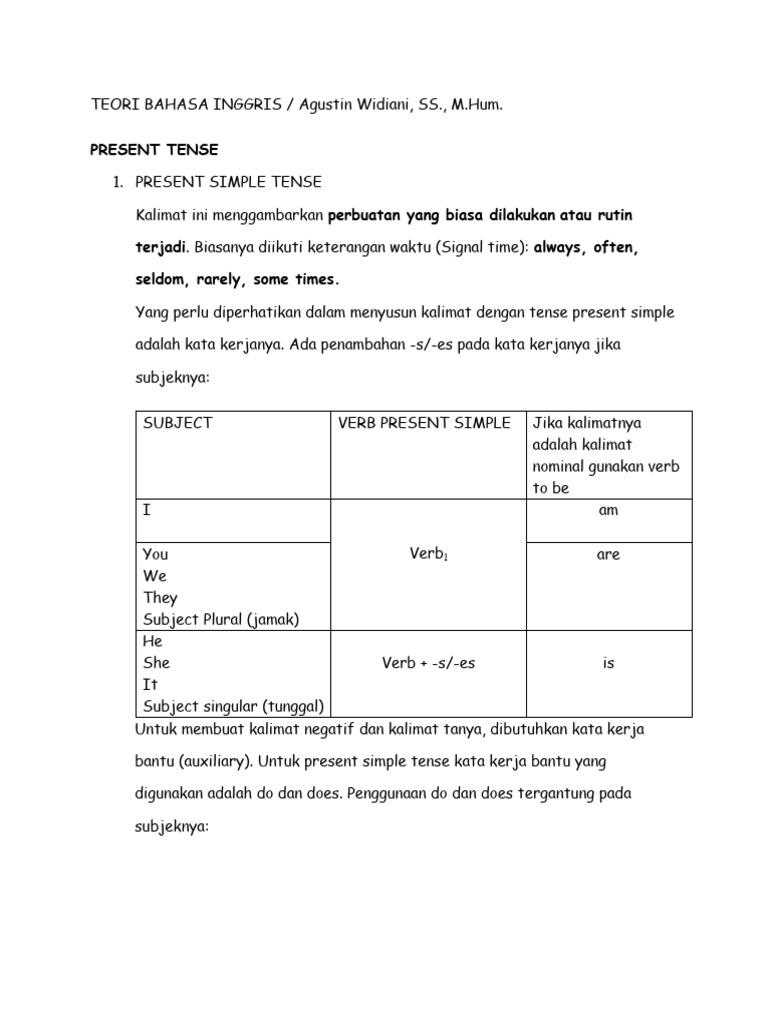 Present Simple | PDF