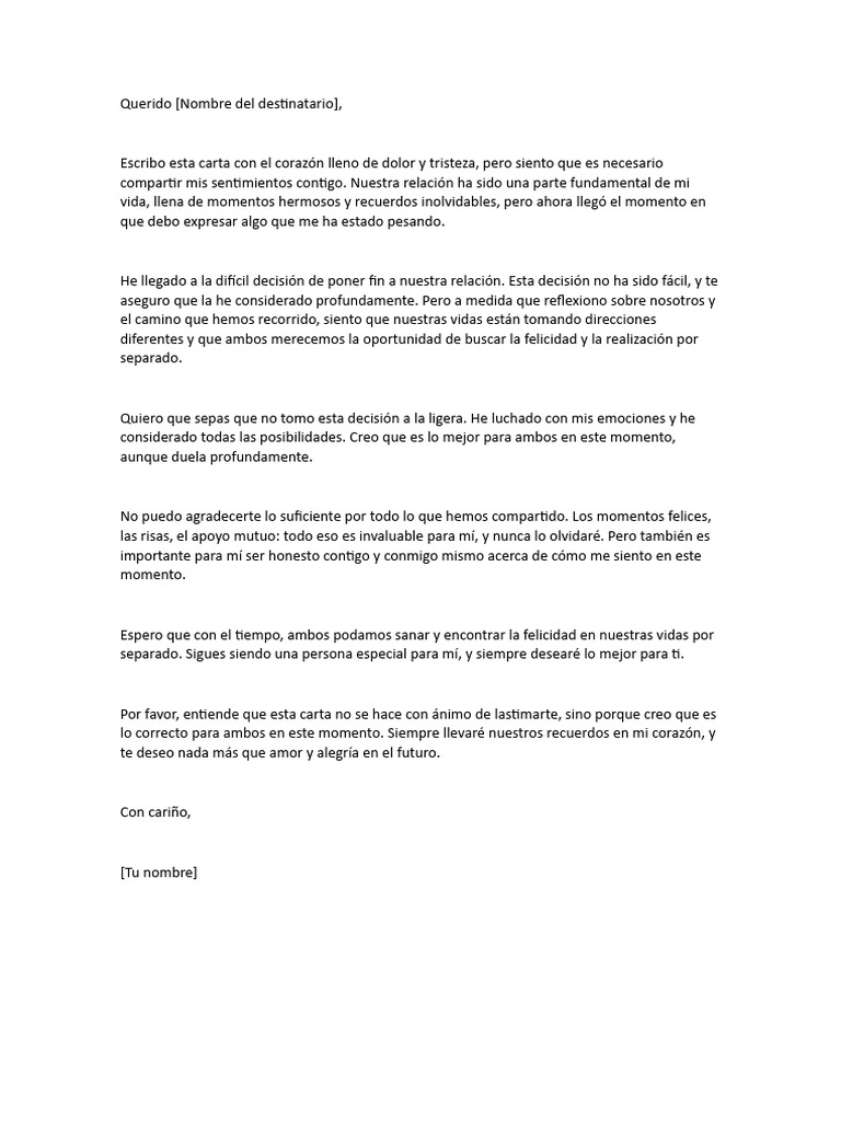 Carta de Ruptura | PDF