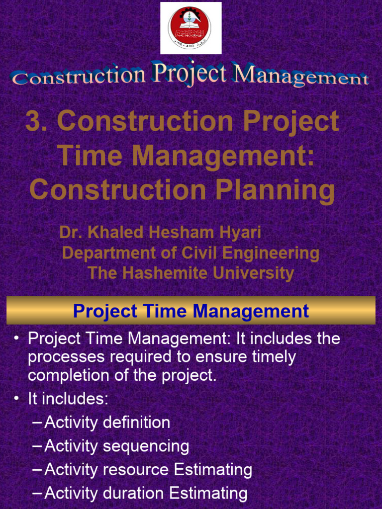 Construction Planning Construction Project Management Pdf
