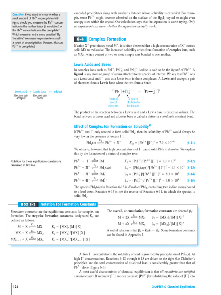 Complex Ion Formation and Solubility | PDF | Ph | Acid