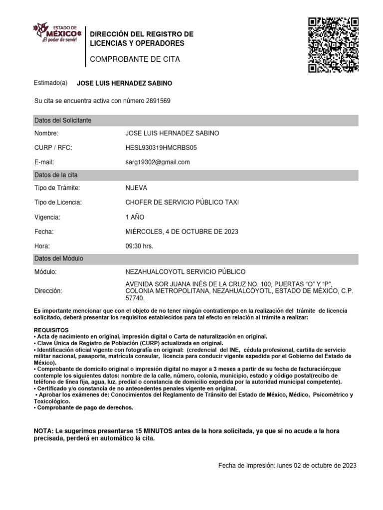 Comprobante 2891569 03102023 | PDF