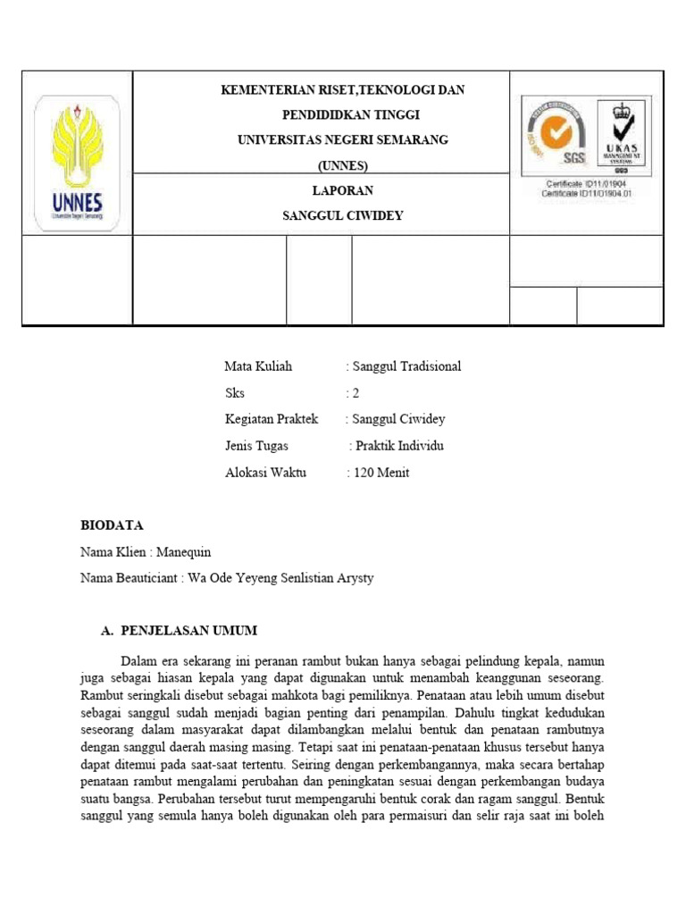 Laporan Sanggul Ciwidey | PDF
