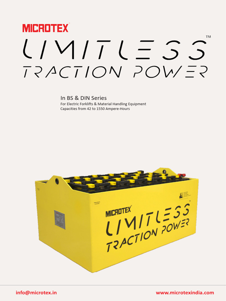 Microtex - Forklift Batteries | PDF