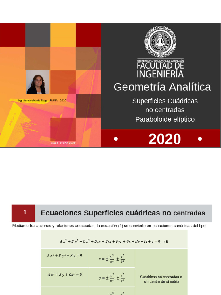 Paraboloide Elíptico | PDF | Elipse | Geometría analítica