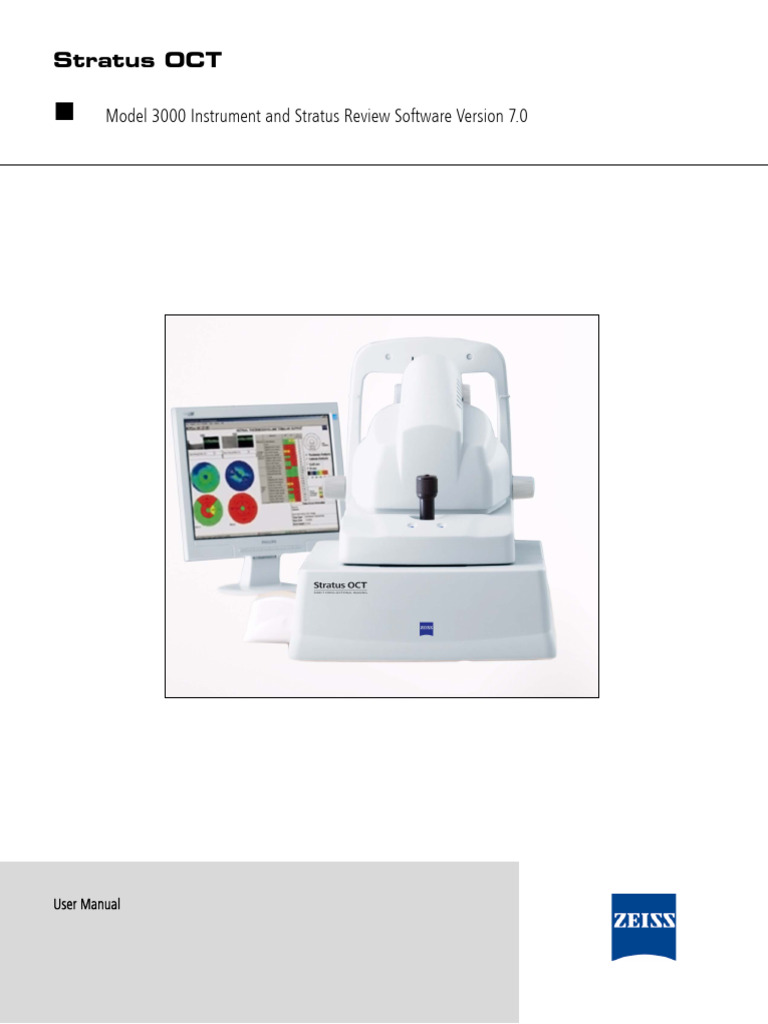 Stratus OCT Model 3000 User Manual V 7 0 en | PDF | Interferometry | Retina