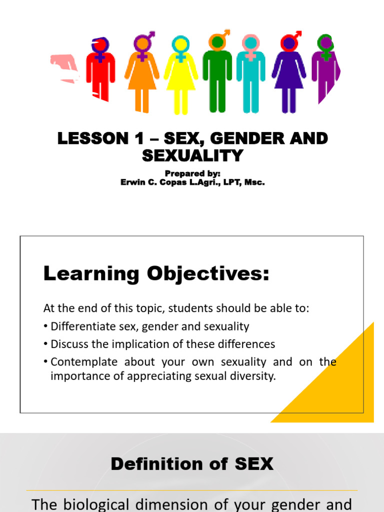 Lesson 1 Sex Gender and Sexuallity | PDF