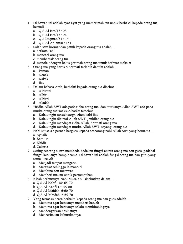 Kumpulan Soal Adab | PDF