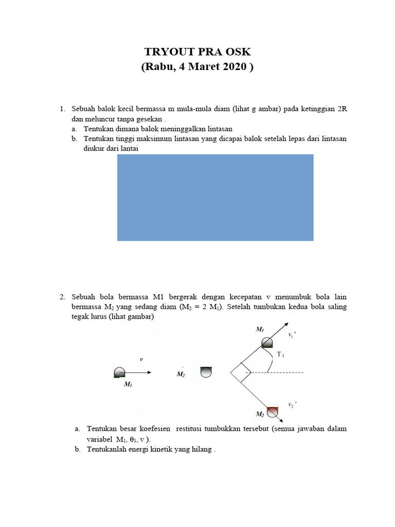 Tryout Pra Osk - 1 | PDF | Metode & Bahan Ajar | Sains & Matematika
