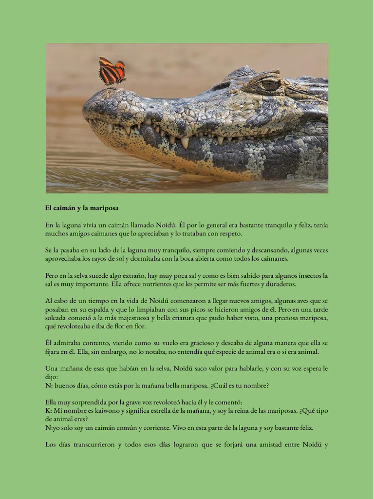 El Caiman y La Mariposa | PDF