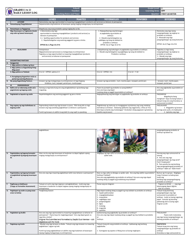 DLL Epp 5 q1 Ict Week 1 | PDF