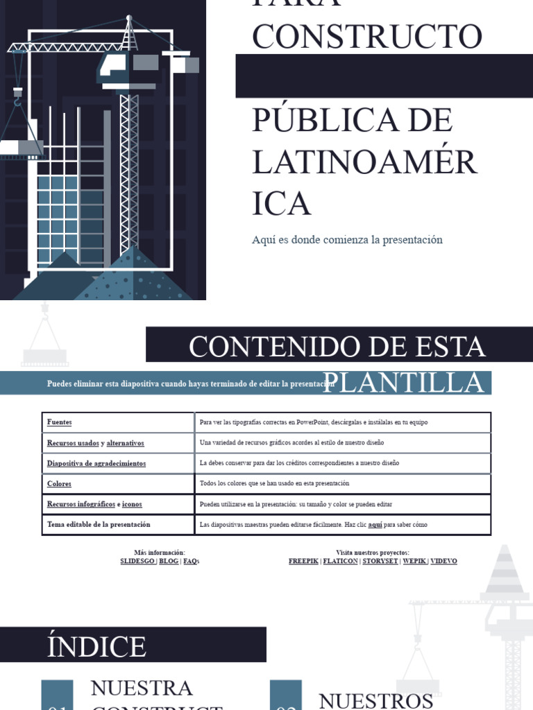 Latin America Public Works Construction Company Profile by Slidesgo | PDF