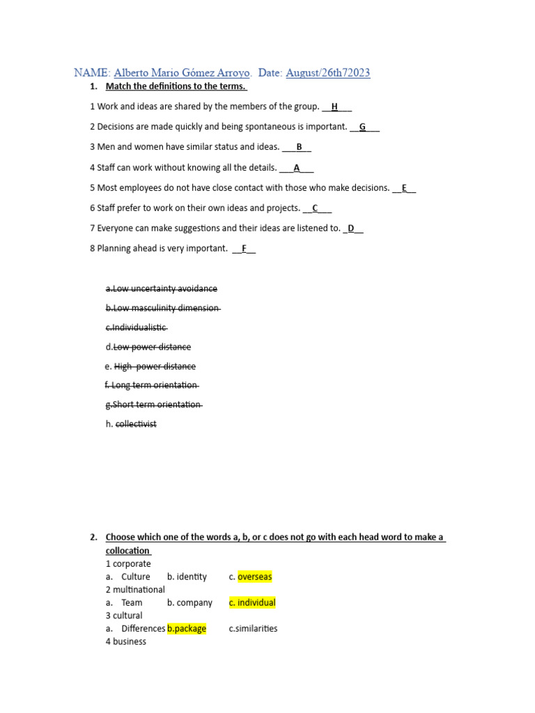 Level 7 Quiz Unit 1 Student Alberto Mario Gómez Arroyo August 26 2023 | PDF | Pandemic | J.Crew