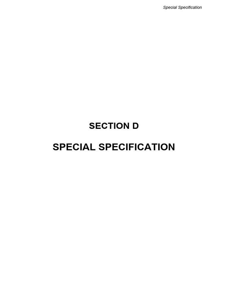 Special Specification | PDF | Concrete | Insurance