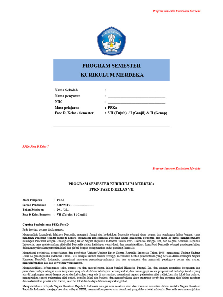 PROMES Kurikulum Merdeka | PDF | Sains & Matematika