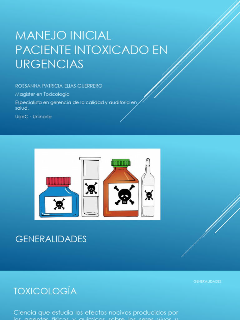 Manejo Inicial Paciente Intoxicado en Urgencias | PDF