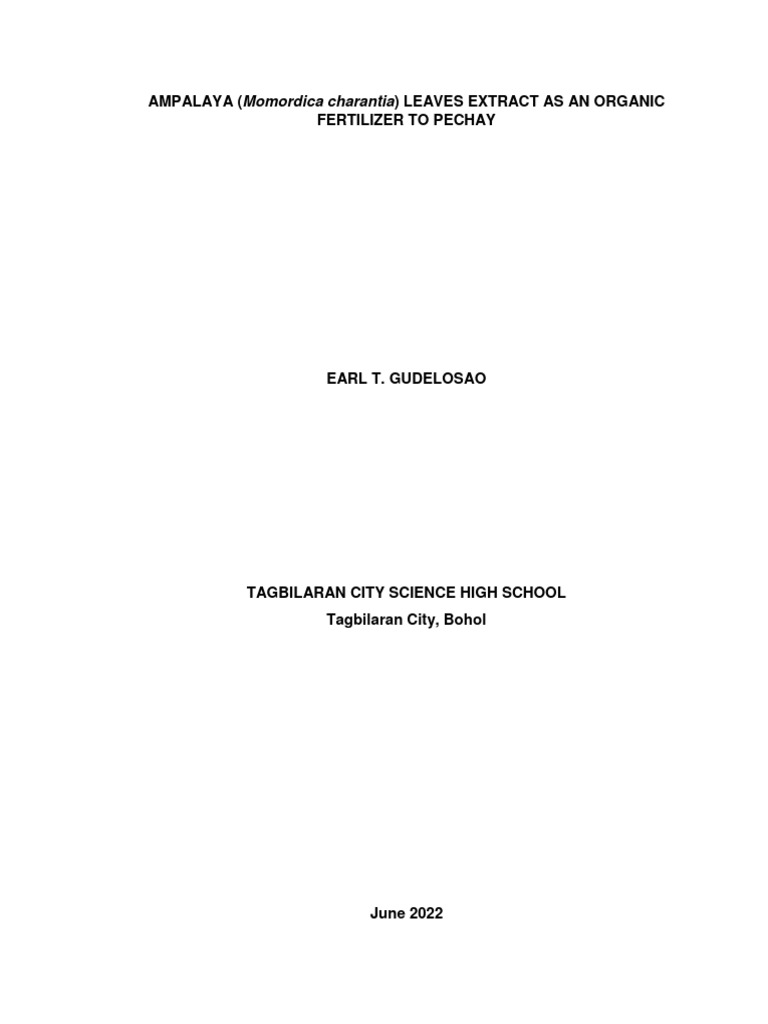 Earl Gudelosao-12 BIYO - Final Thesis Written Output | PDF