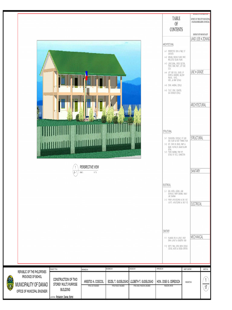Construction of Two Storey Multi Purpose Building Part 1 | PDF