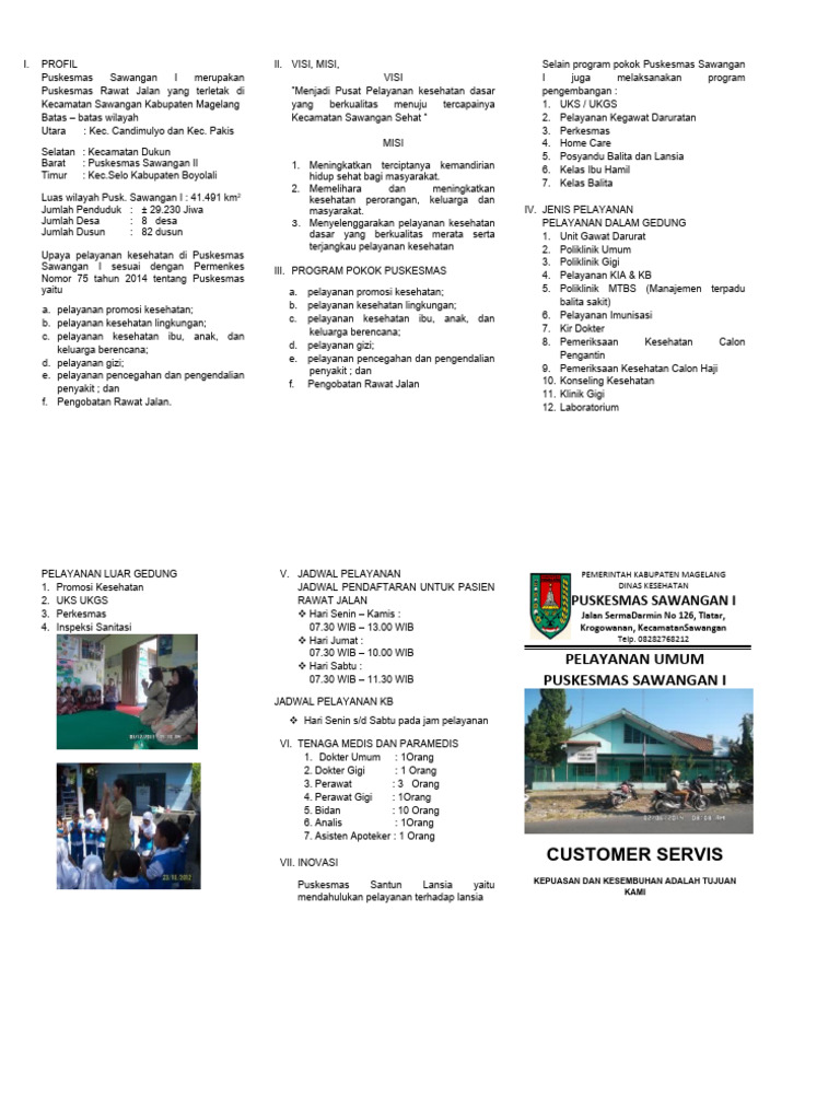 1.1.1.b LEAFLET PELAYANAN UMUM DI PUSK SAWANGAN I Oke | PDF | Kesehatan Holistik | Sains ...