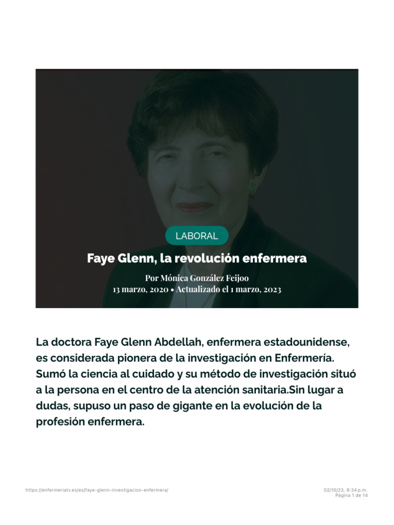 Faye Glenn, La Revolución Enfermera | PDF | Ciencia y matemáticas