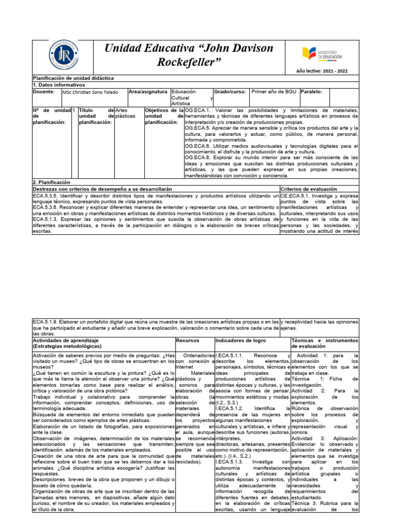 Eca 1 Bgu Pud 1er Parcial | PDF
