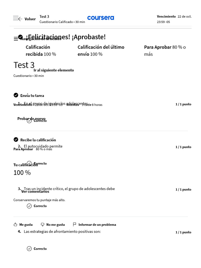 Test 3 Coursera | PDF